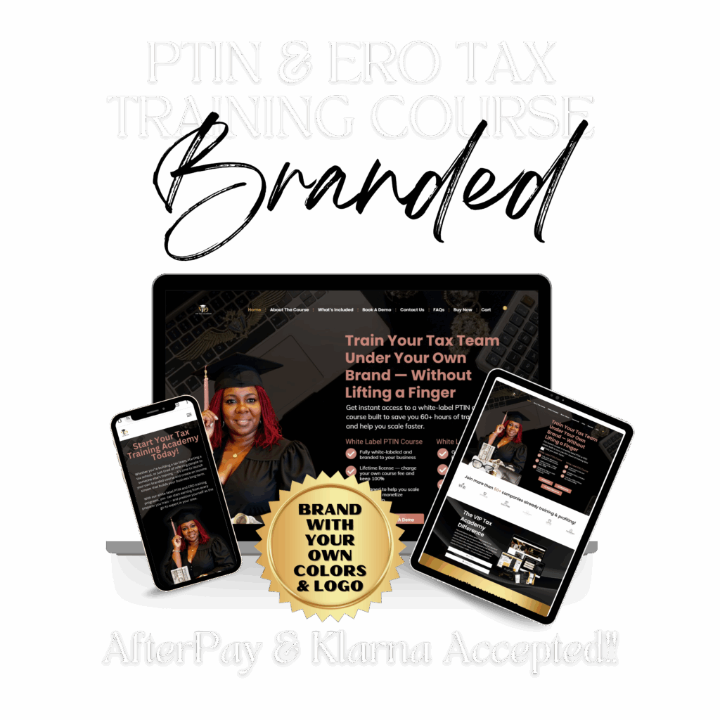VIP Tax Academy – Build Your Own Branded Tax Academy. Train. Grow. Profit.